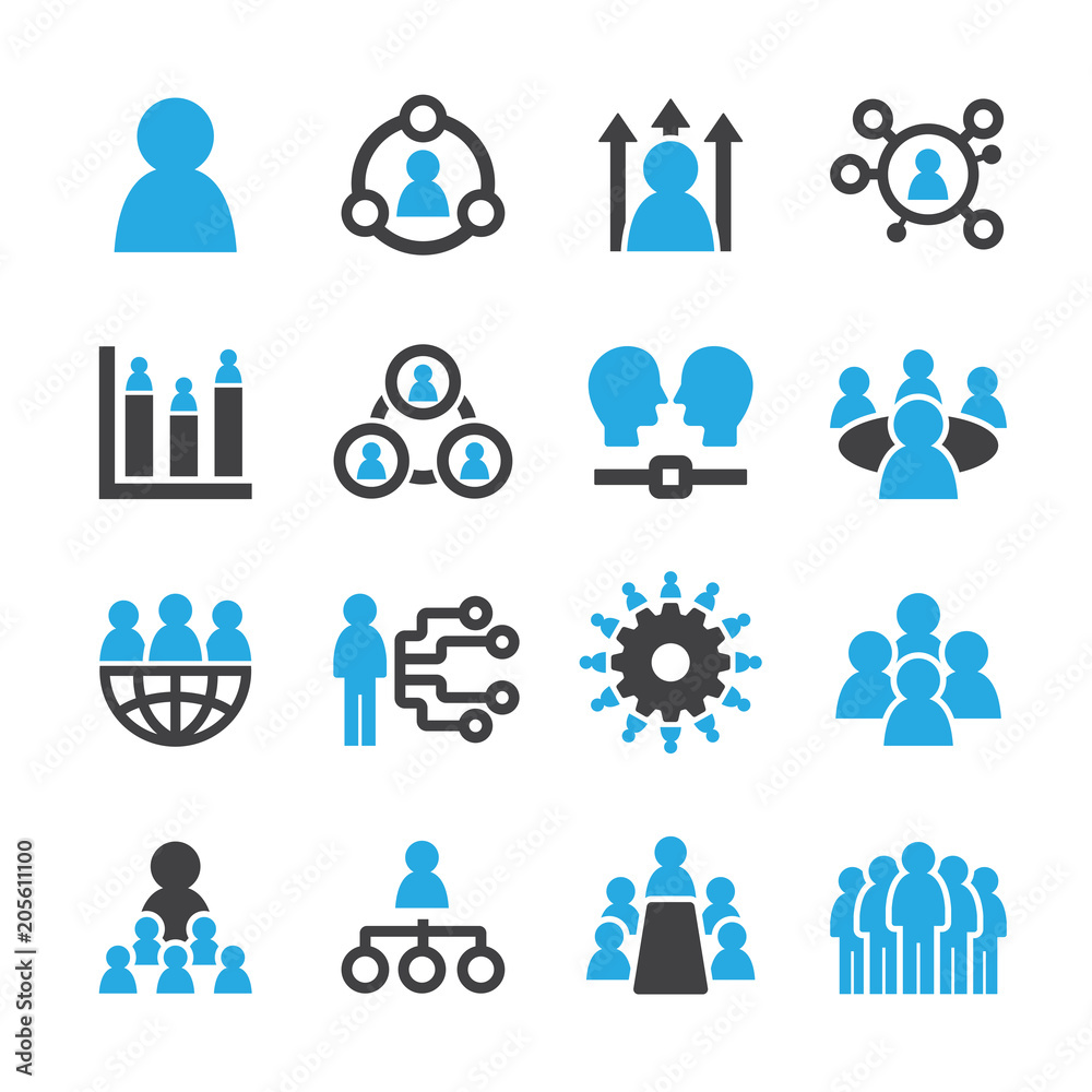 Business Man icon set Stock Vector | Adobe Stock