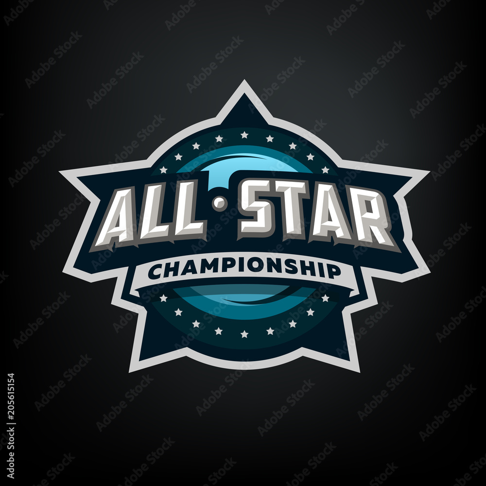 All star sports, template logo design. Stock Vector | Adobe Stock