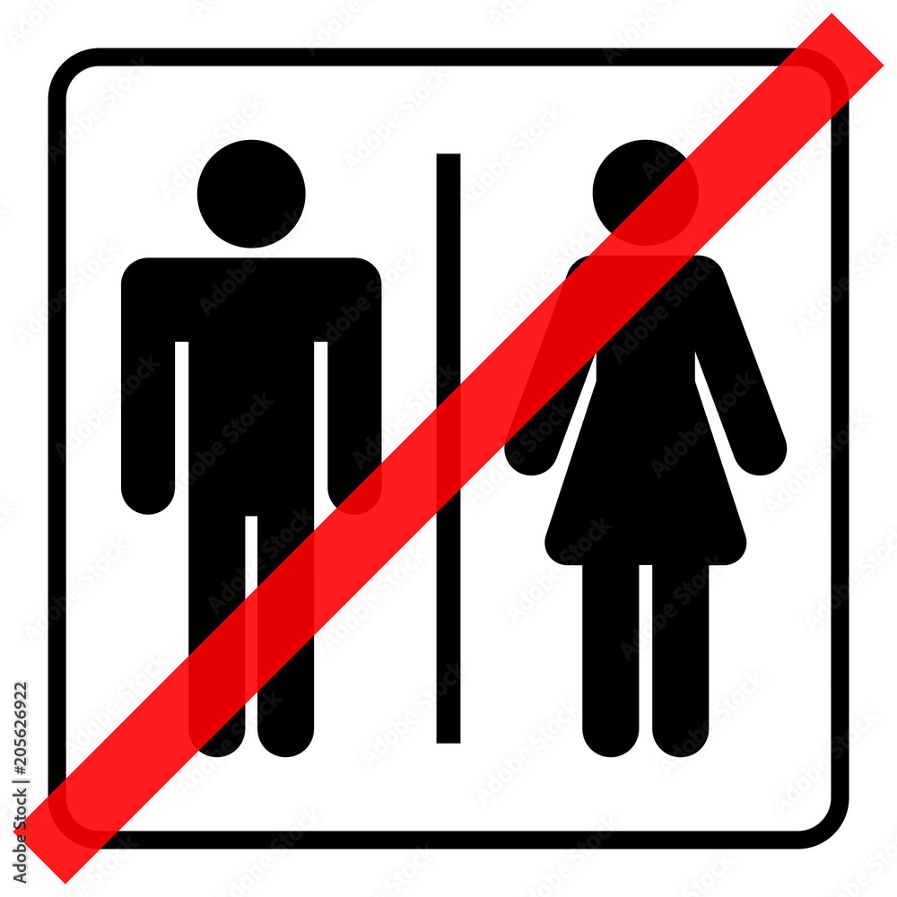 gz87 GrafikZeichnung - german: WC defekt / Symbole / Piktogramm - (Frau ...