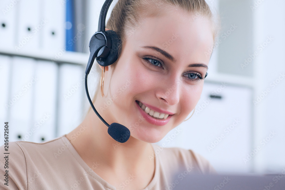 Personal business assistant. Hot helpline worker. Stock-Foto | Adobe Stock