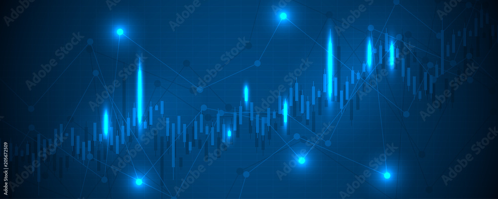 Financial data graph chart, economic statistics. Chart analytics ...