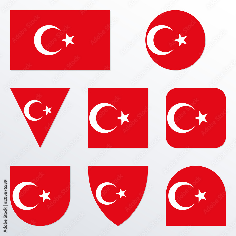 Turkey Flag Shape