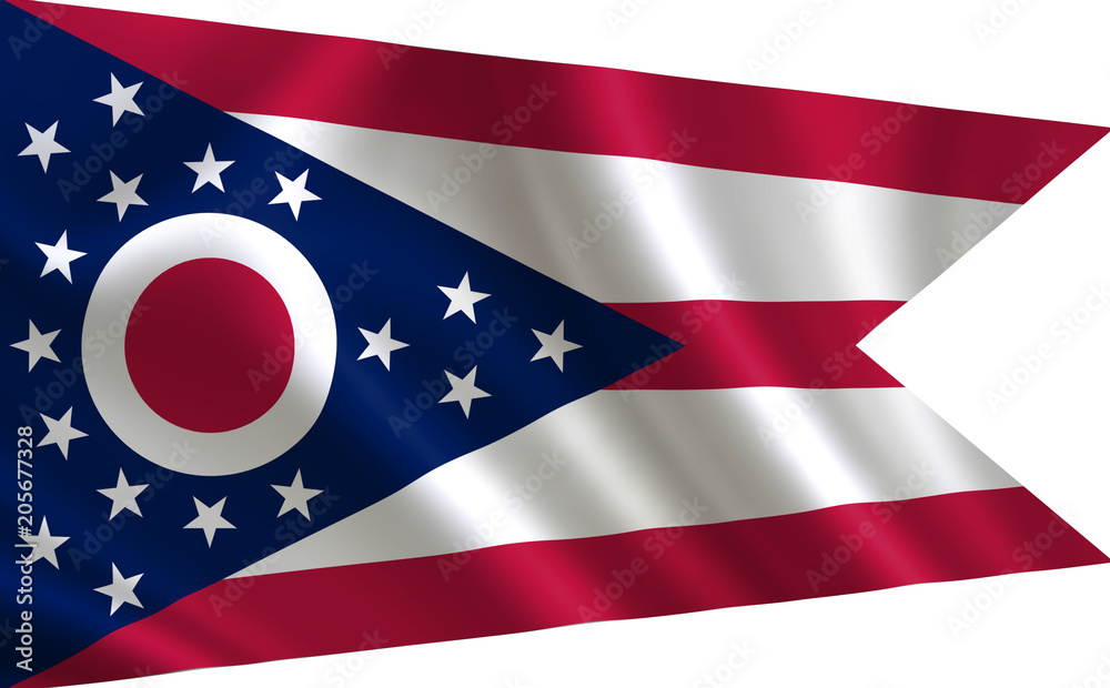 Flag of the state Ohio. A series of "flags of the United States of ...