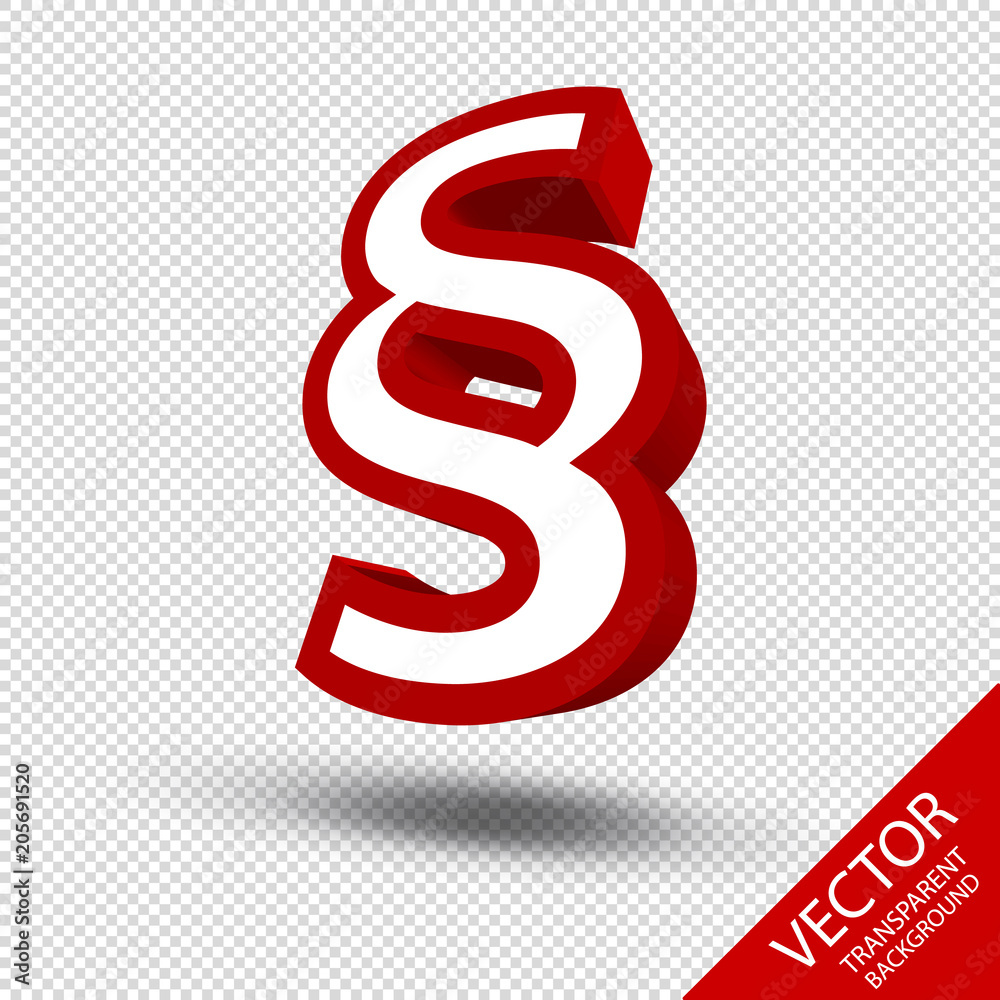 Paragraph Symbol - 3D Vector Icon - Isolated On Transparent Background ...