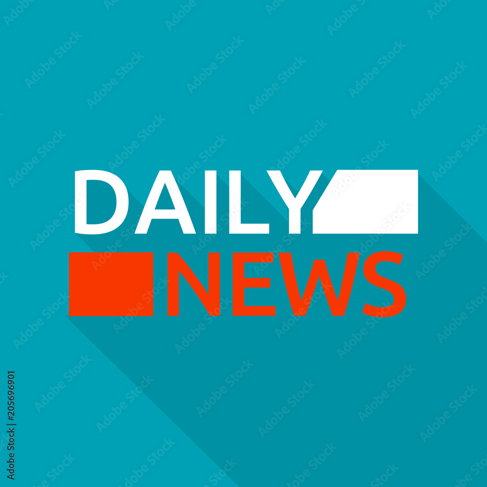 Daily news logo. Flat illustration of daily news vector logo for web ...