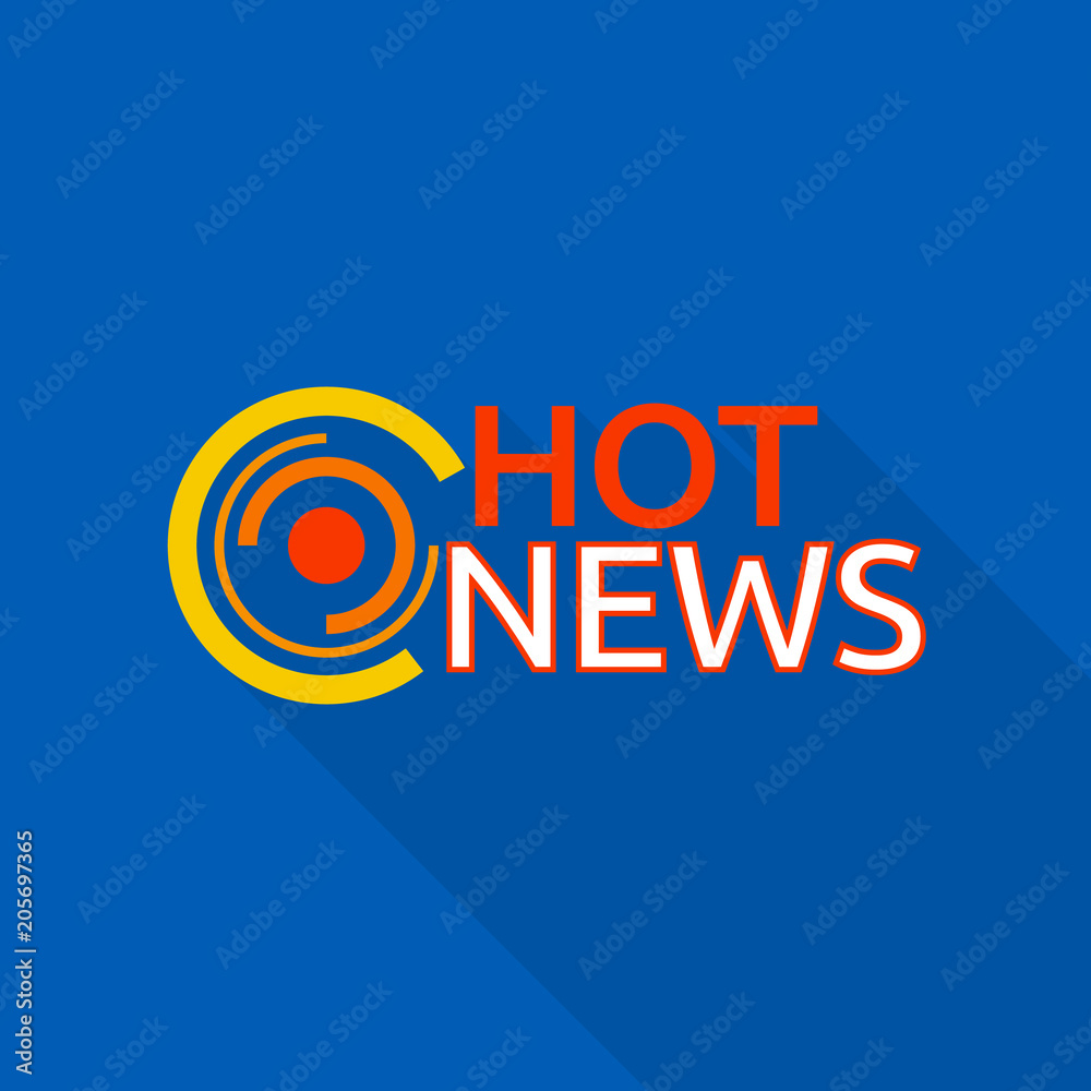 New hot news logo. Flat illustration of new hot news vector logo for ...