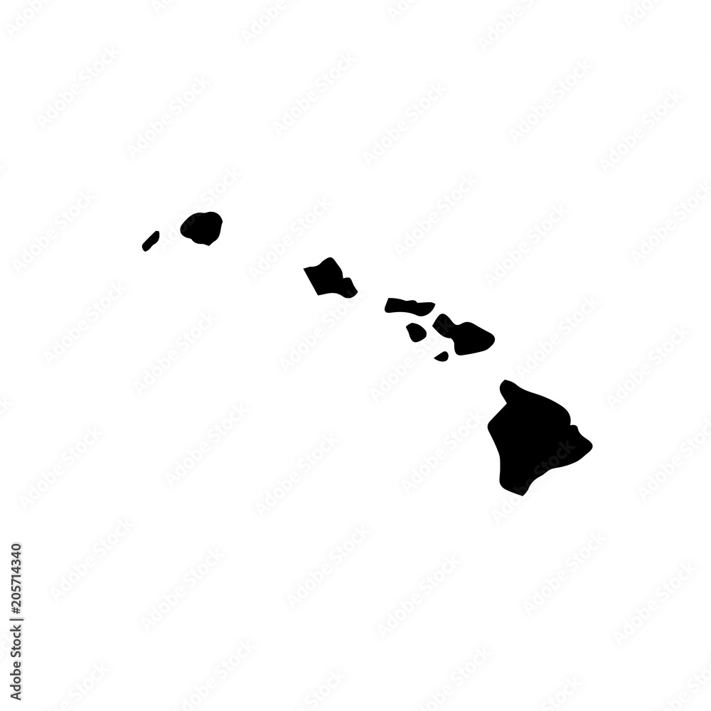 map of Hawaii. vector illustration Stock Vector | Adobe Stock
