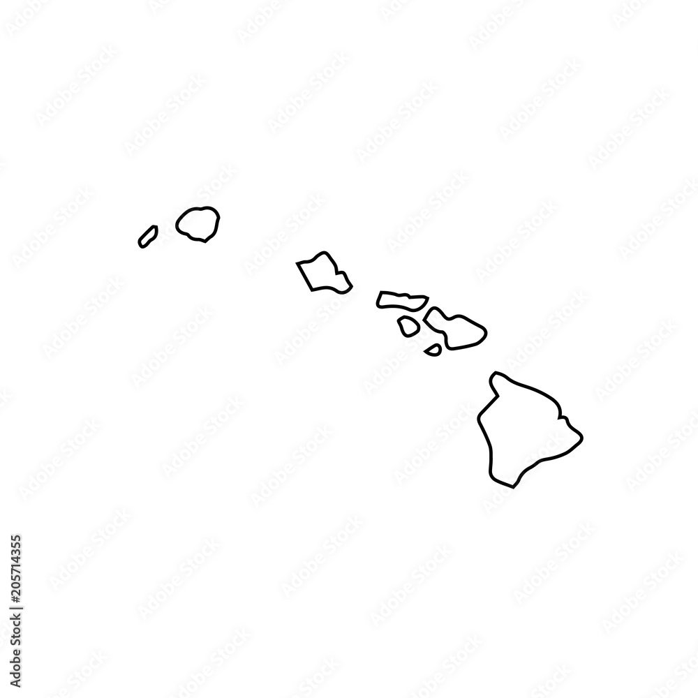 map of Hawaii. vector illustration Stock Vector | Adobe Stock