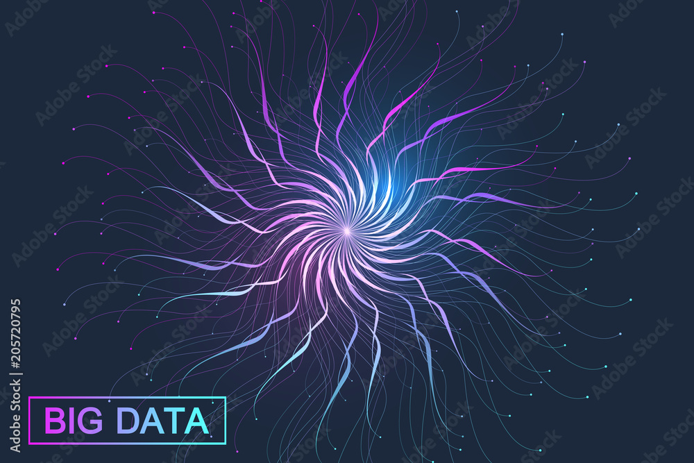 Big data visualization. Graphic abstract background communication ...