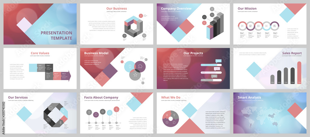 Business presentation templates Stock Vector | Adobe Stock