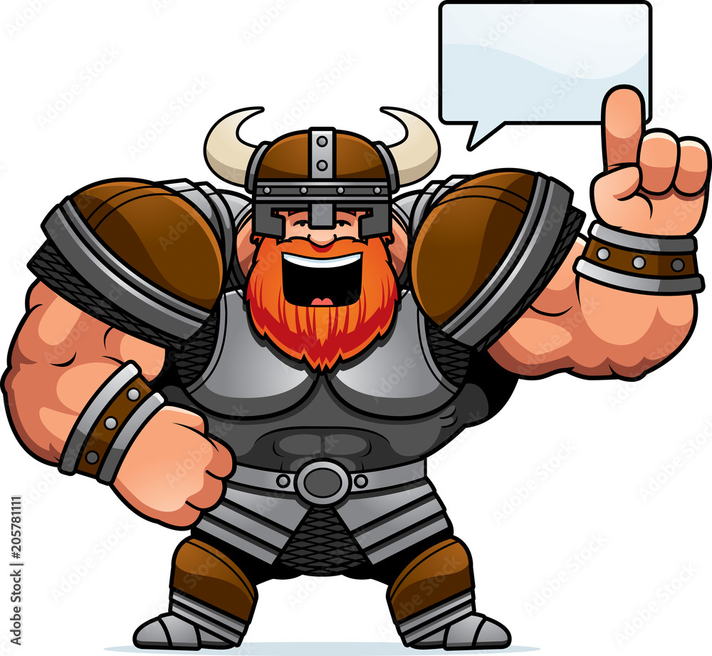 Cartoon Viking Talking Stock Vector | Adobe Stock