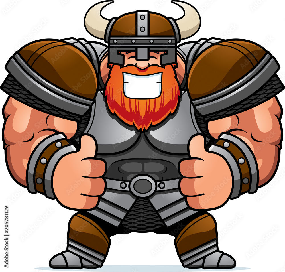 Cartoon Viking Thumbs Up Stock Vector | Adobe Stock