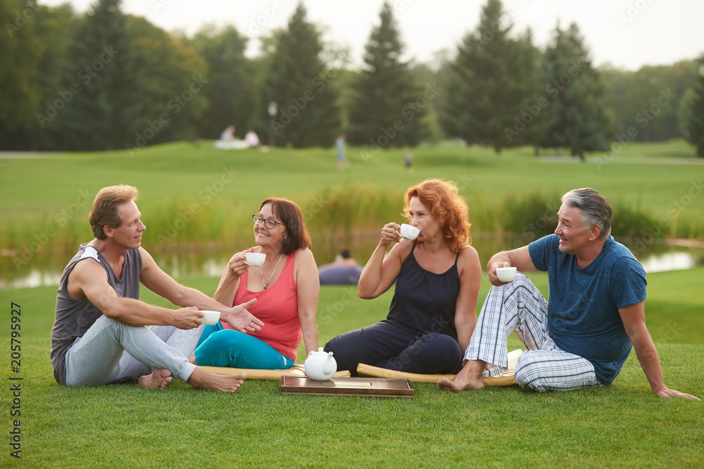 People Talking In Park