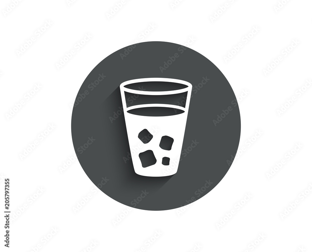 Ice tea simple icon. Soda drink sign. Fresh cold beverage symbol ...