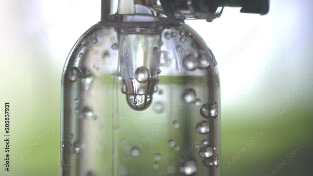 Infusion system drip chamber. Intravenous drip of medicine at the ...