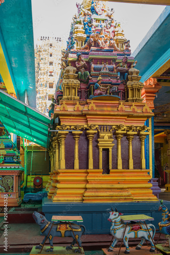 The Hindu temple Sri Muthumariamman in Matale in the Central Province ...