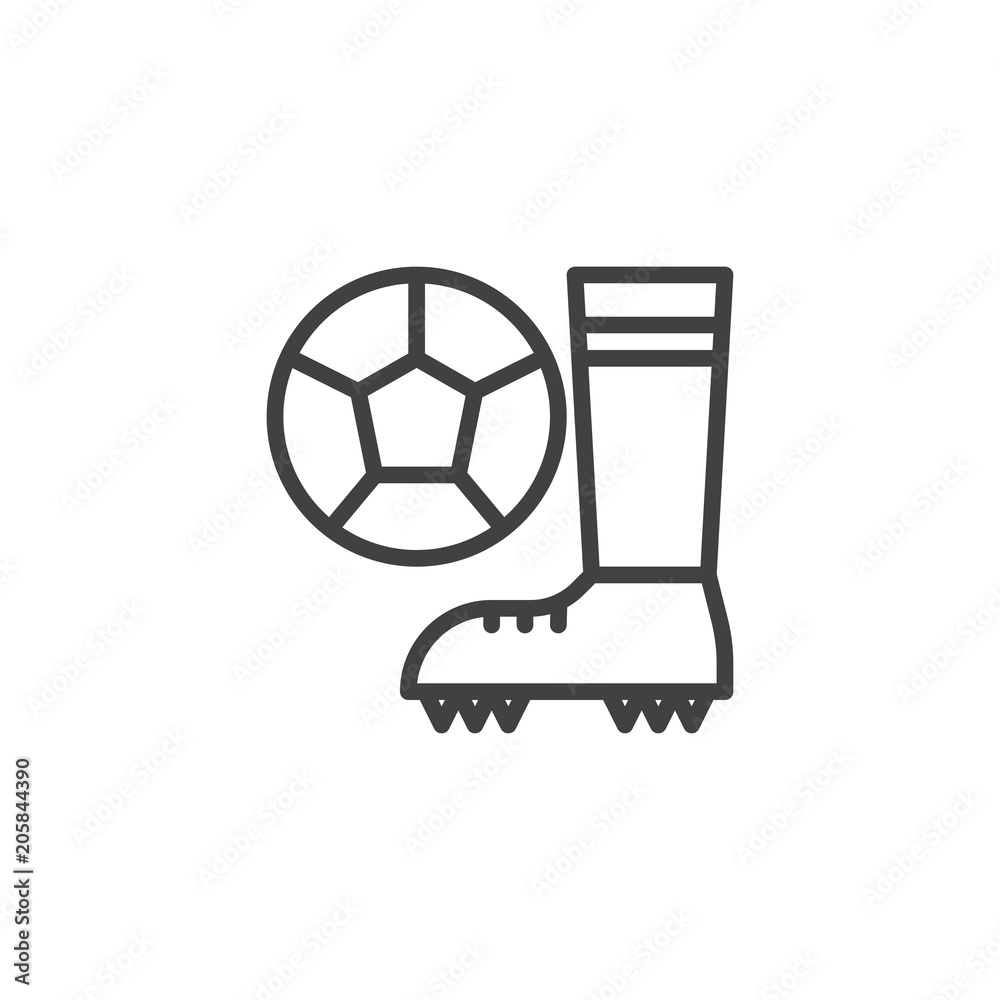 Soccer Cleat Outline