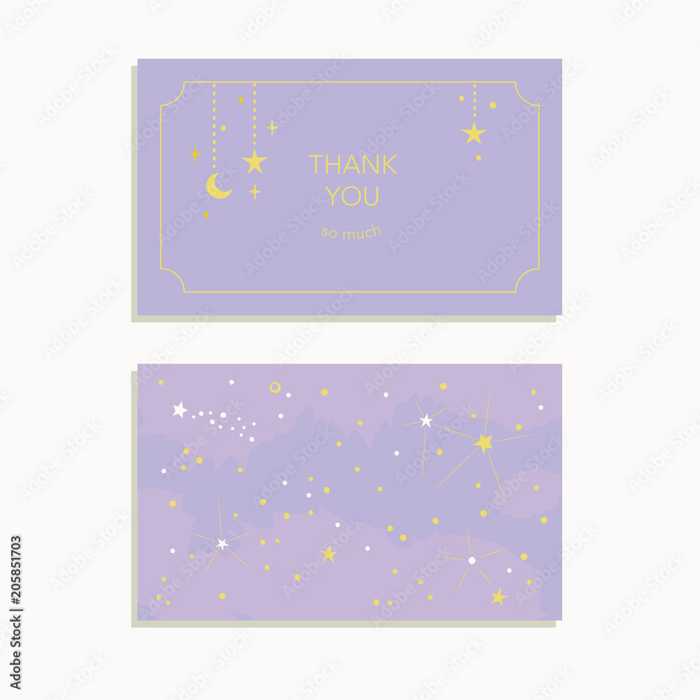 Starry sky card design template Stock Vector | Adobe Stock