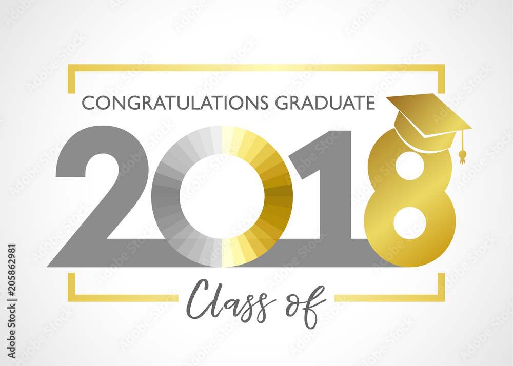 Class of 2018, congratulations graduating card. Class of 2018 graduate ...