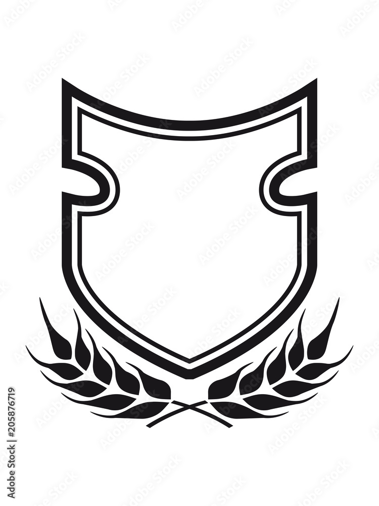 lorbeer kranz schild wappen emblem rahmen banner design logo text ...