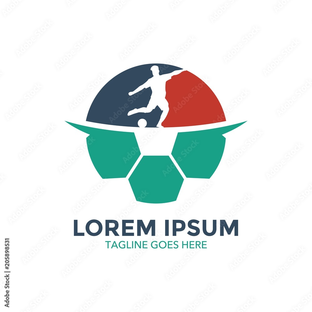 Unique badge soccer logo vector design. icon. vector illustration Stock ...