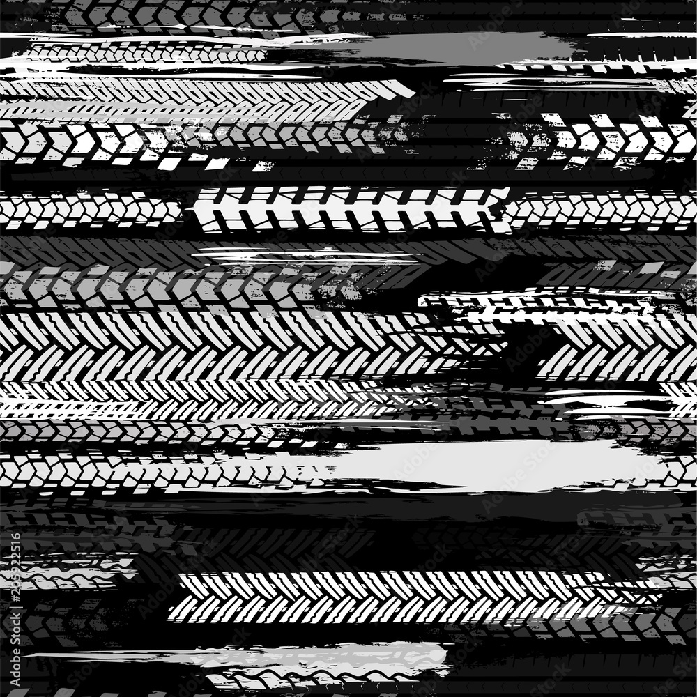 Seamless tire pattern Stock Vector | Adobe Stock