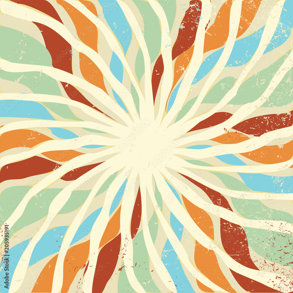 abstract beige swirl background vector in retro color palette of blue ...