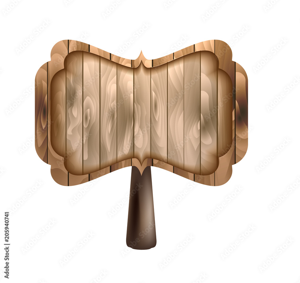 Letrero de madera Stock Vector | Adobe Stock