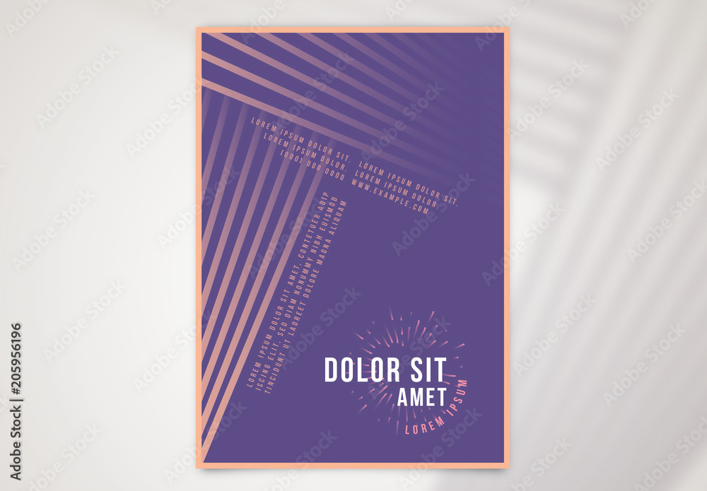 Event Poster Layout with Repeating Line Elements Stock Template | Adobe ...