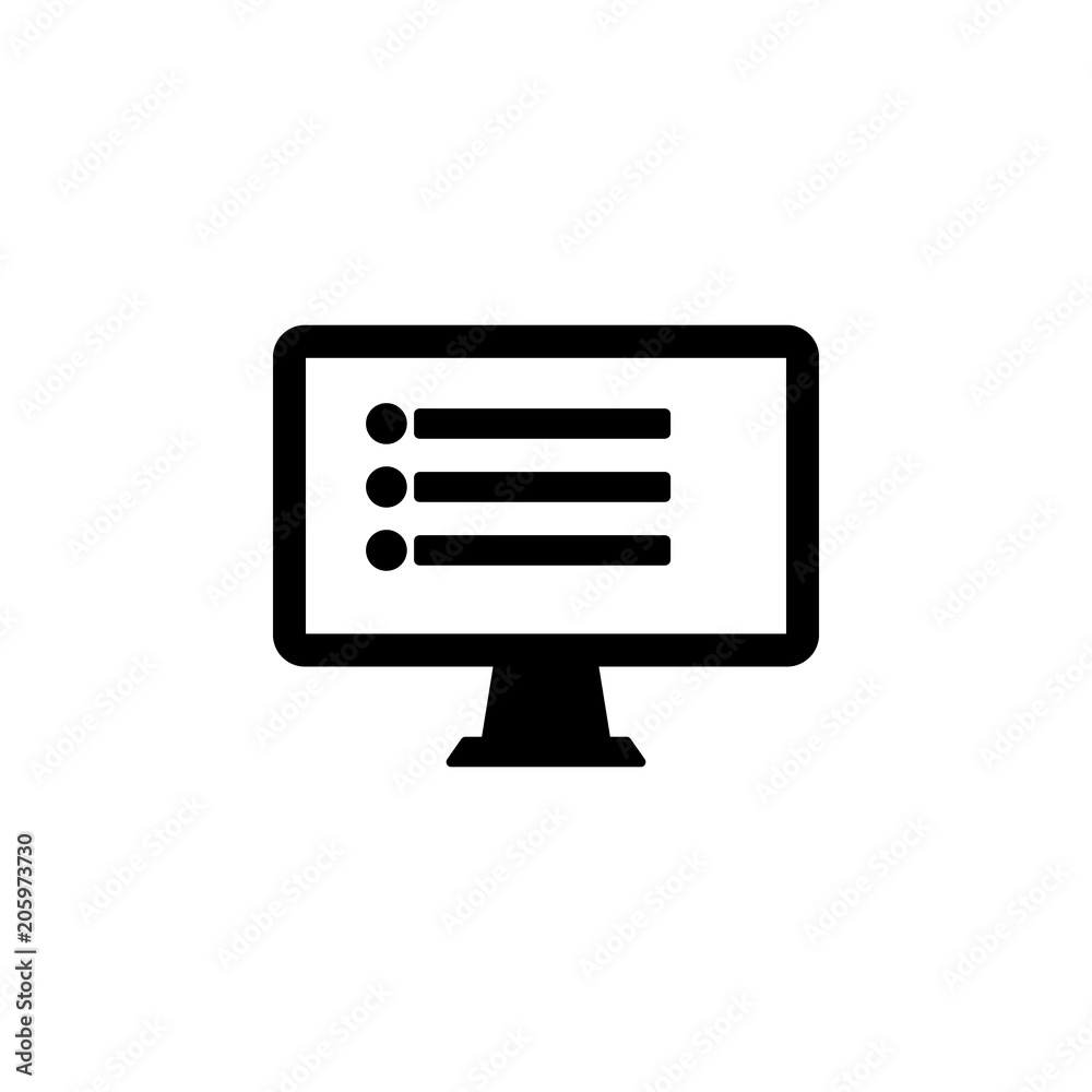 monitor list icon. Element of web icon for mobile concept and web apps ...