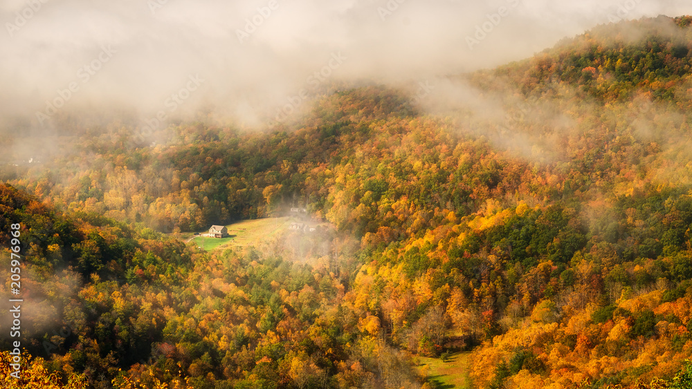 Autumn Rural Farm in the Appalachian Mountains of North Carolina from ...