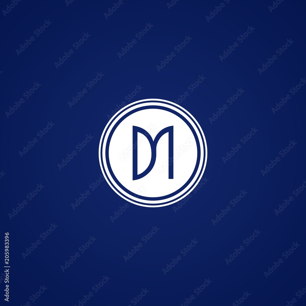 Initial DM Letter Logo With Creative Modern Business Typography Vector Template, Letter DM ...