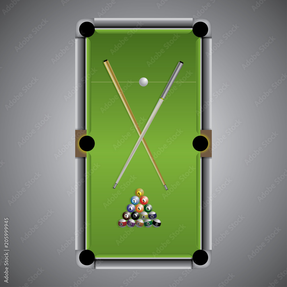 green billiard table design Stock Vector | Adobe Stock