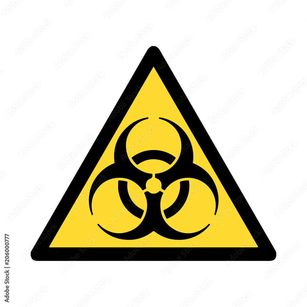 Standard Pictogam of Biological hazard Symbol, Warning sign of Globally ...