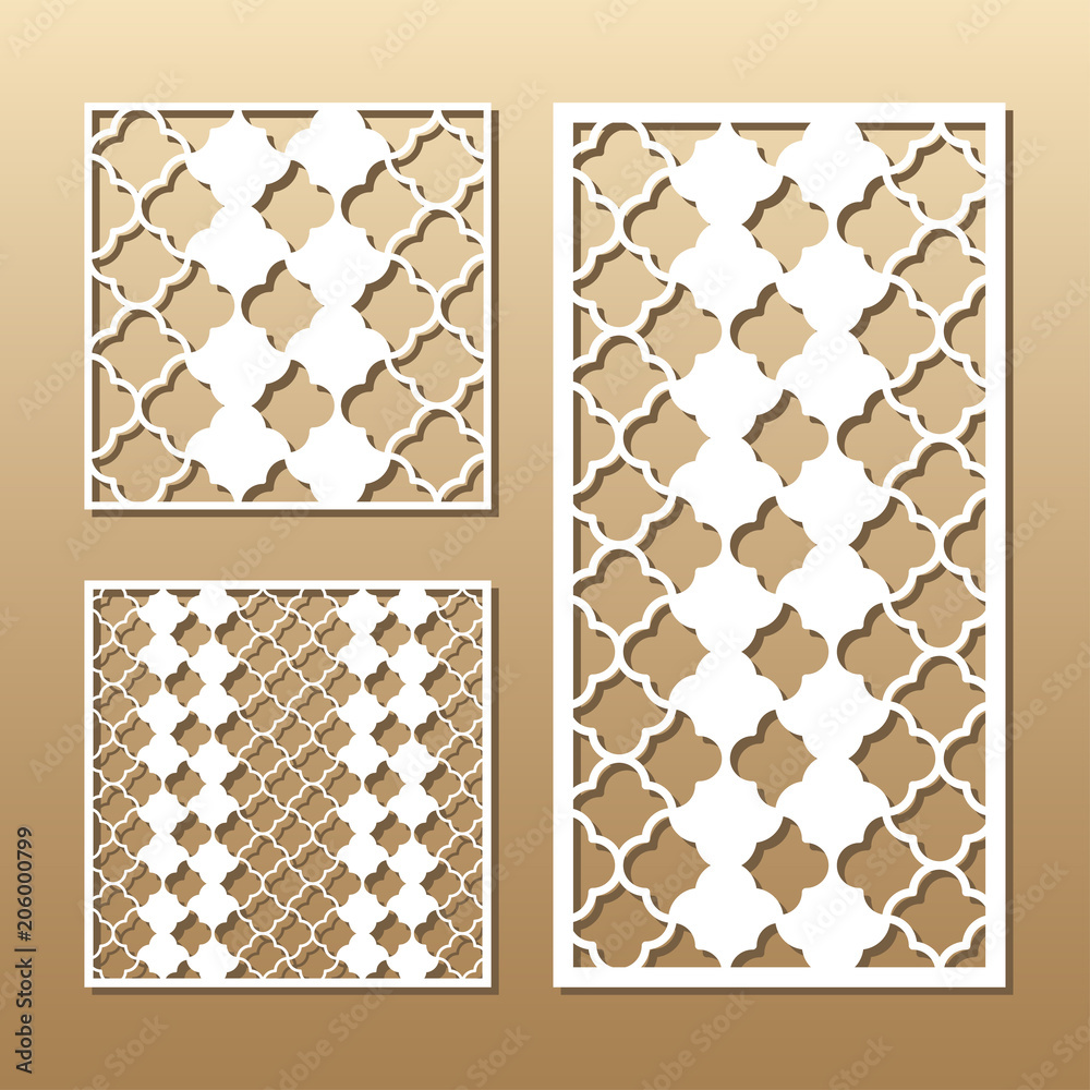 Laser cut vector panel Stock Vector | Adobe Stock