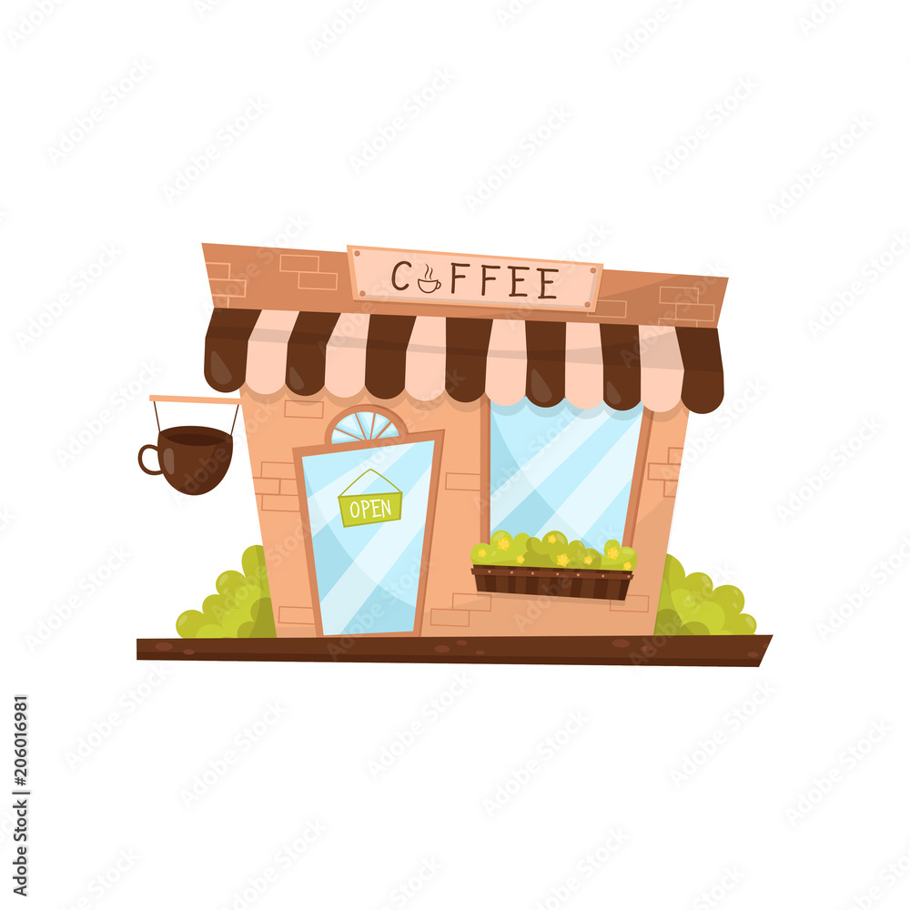 Small Business Building Cartoon