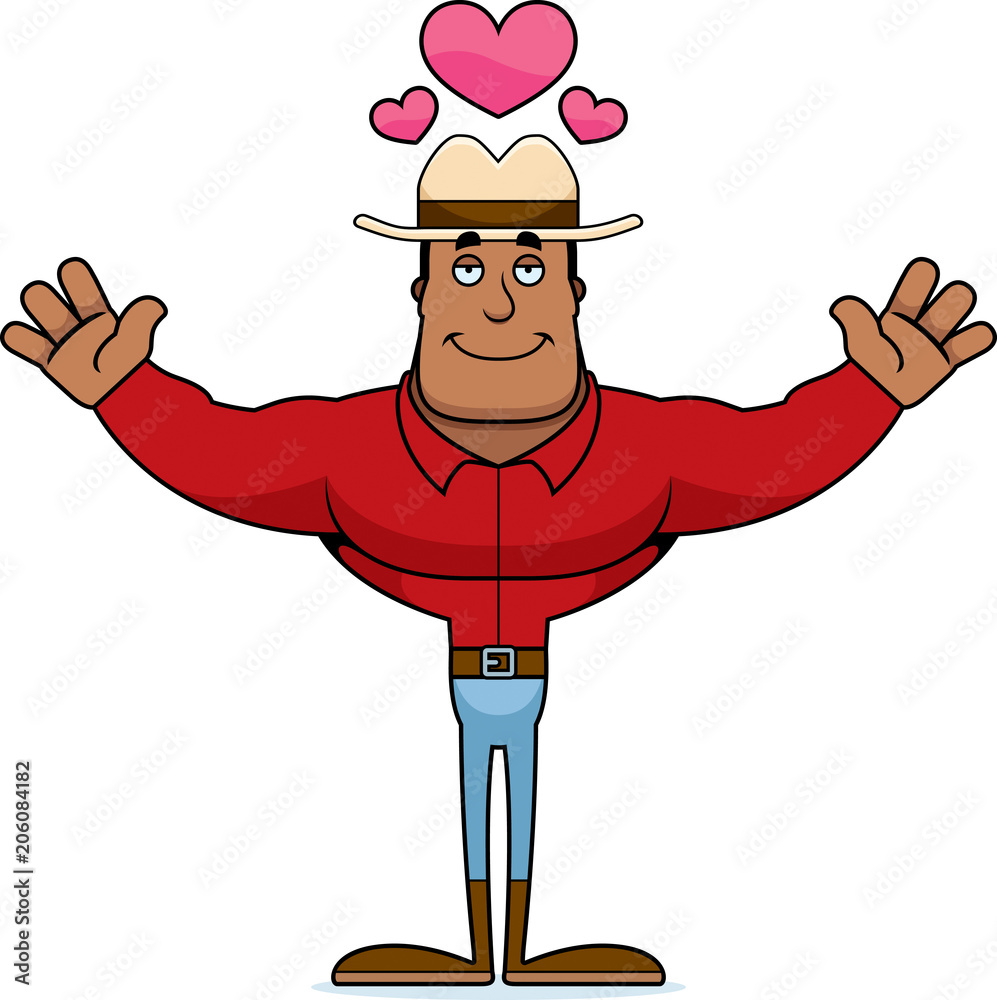Cartoon Cowboy Hug Stock Vector | Adobe Stock