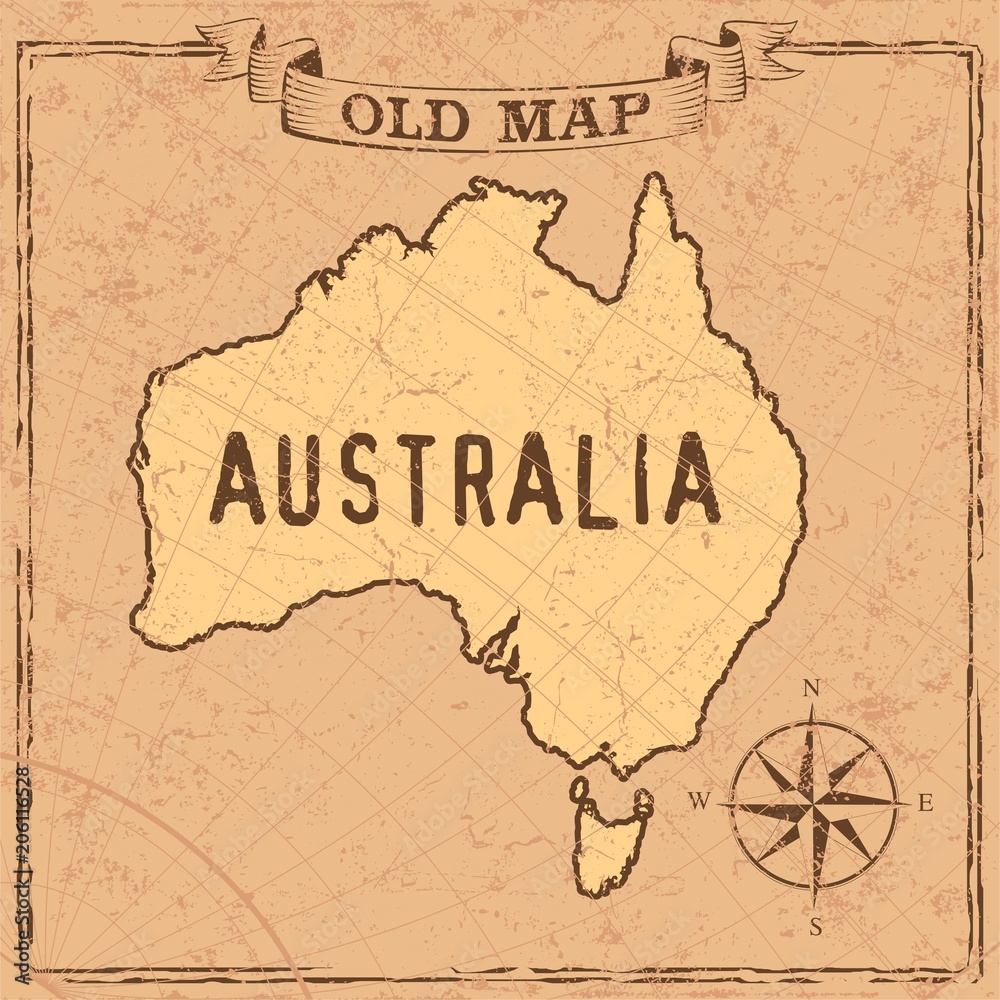 Old style maps and countries shapes in vintage Stock Vector | Adobe Stock