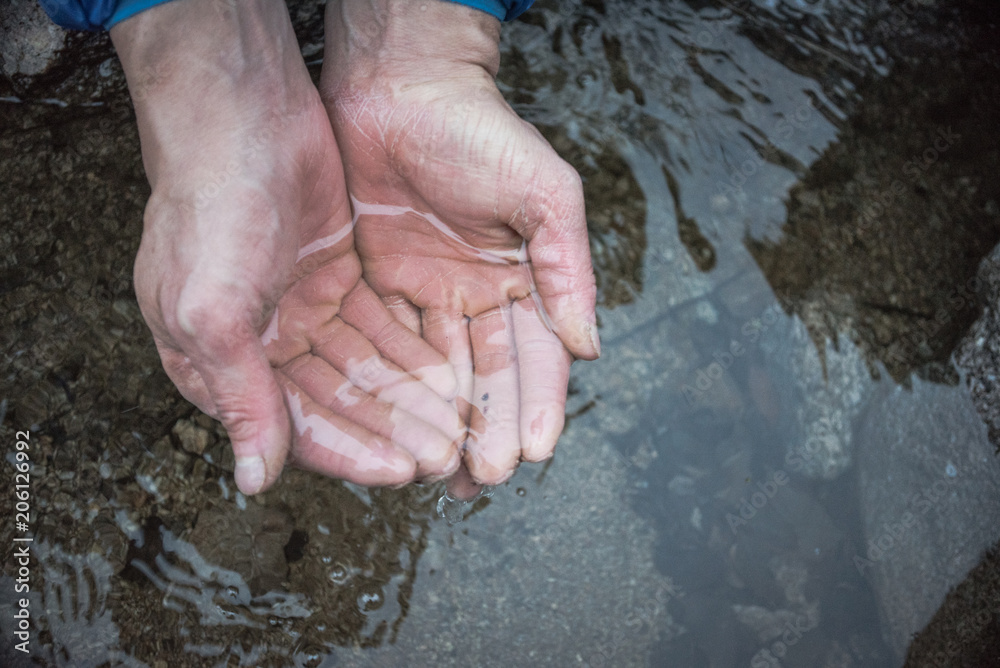 Hands Cupping Water