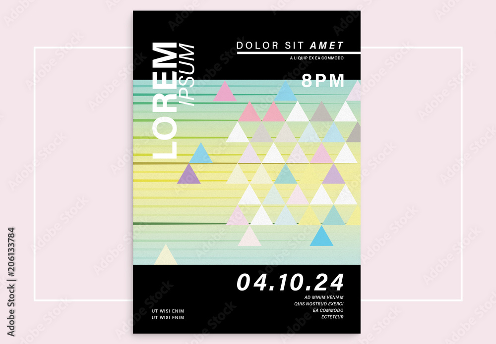 Gradient Geometric Event Flyer Layout Stock Template | Adobe Stock