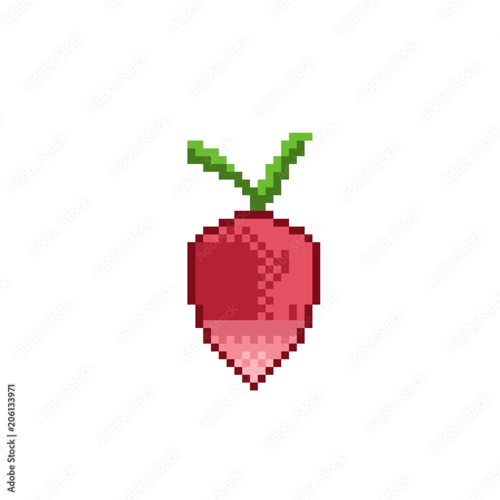 turnip beet pixel art icon Stock Illustration | Adobe Stock
