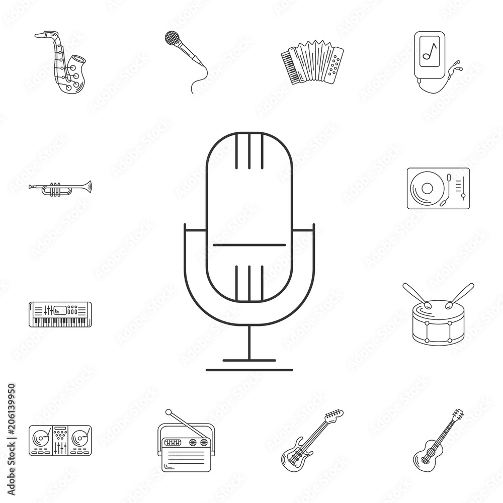 Microphone icon. Simple element illustration. Microphone symbol Stock ...
