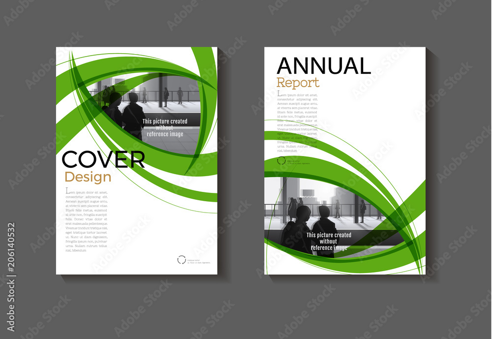 layout abstract green background modern cover design , book Brochure ...