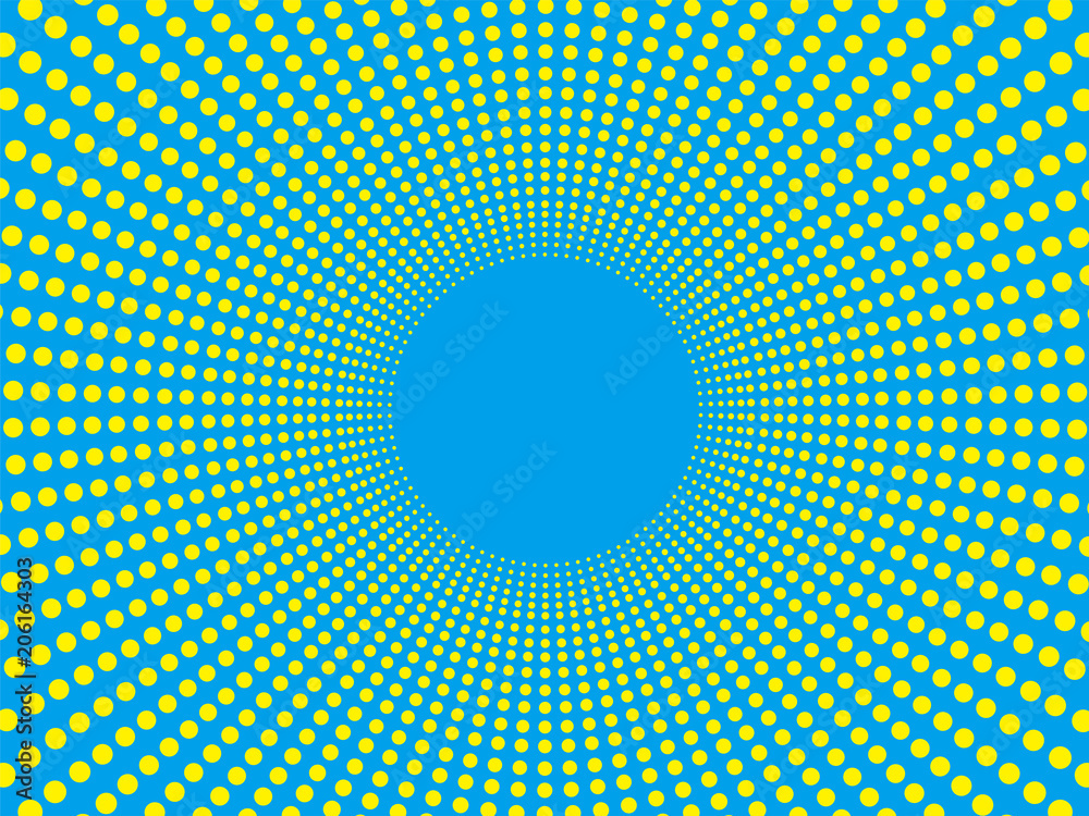 Dot expression concentration line Background blue | Radiation ...