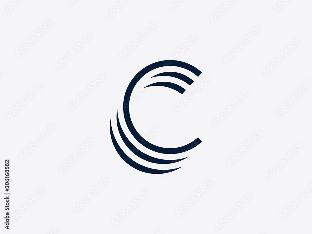 Letter C Alphabet Logo Stock Vector | Adobe Stock