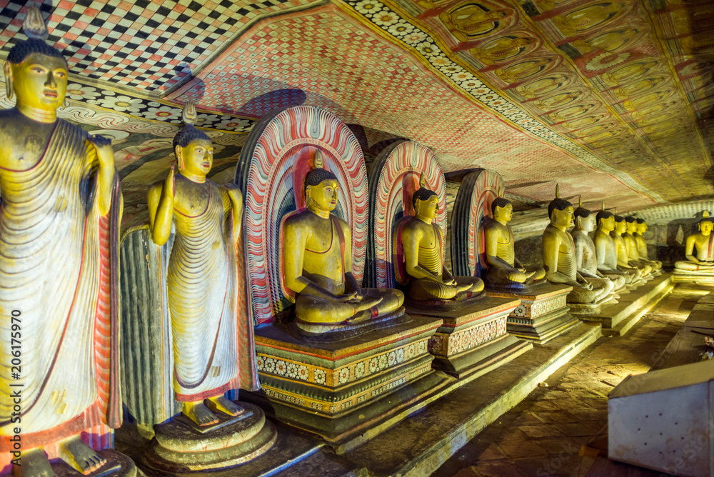 The golden temple of Dambulla is world heritage site and has a total of ...