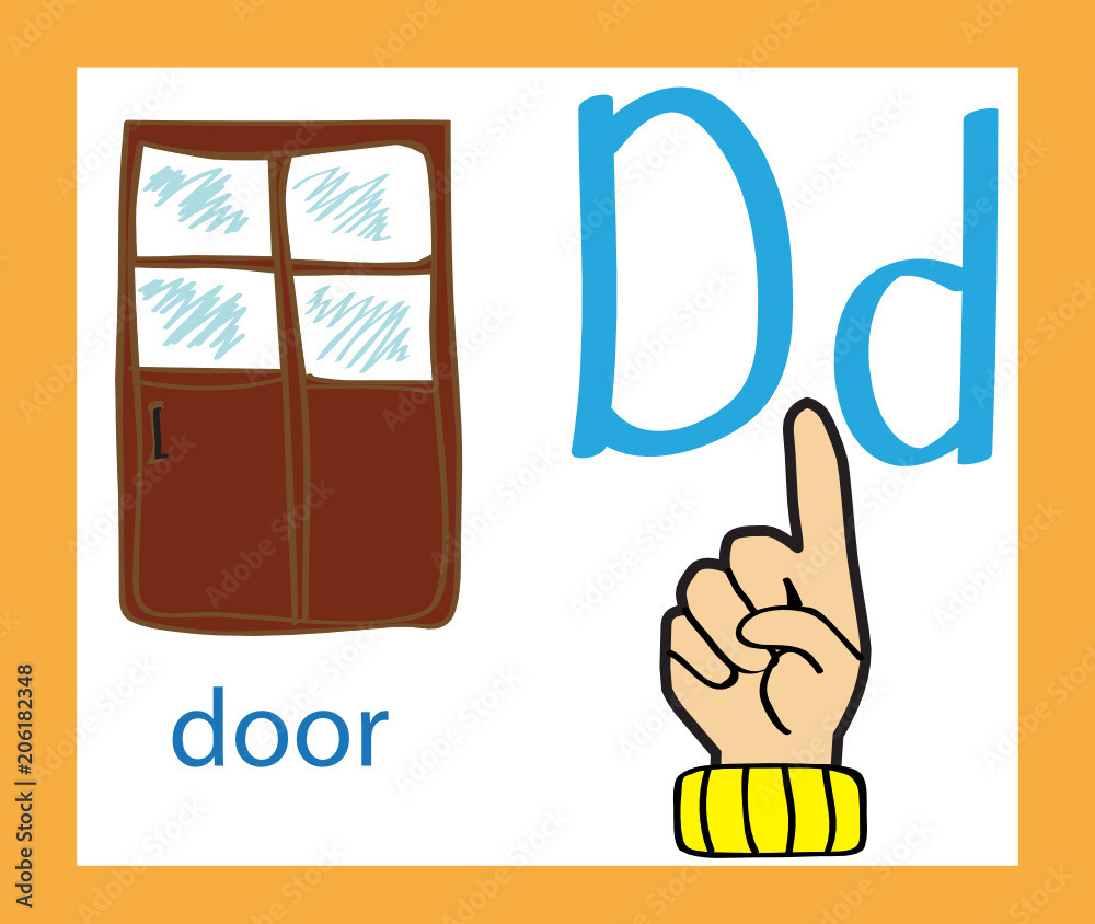 Creative English alphabet. ABC concept. Sign language and alphabet ...