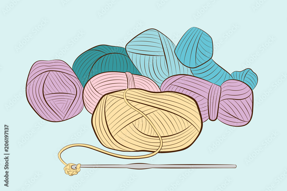 Yarn Crochet Vector