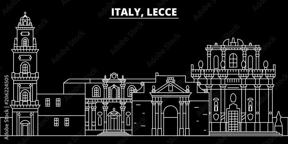 Lecce silhouette skyline. Italy - Lecce vector city, italian linear ...