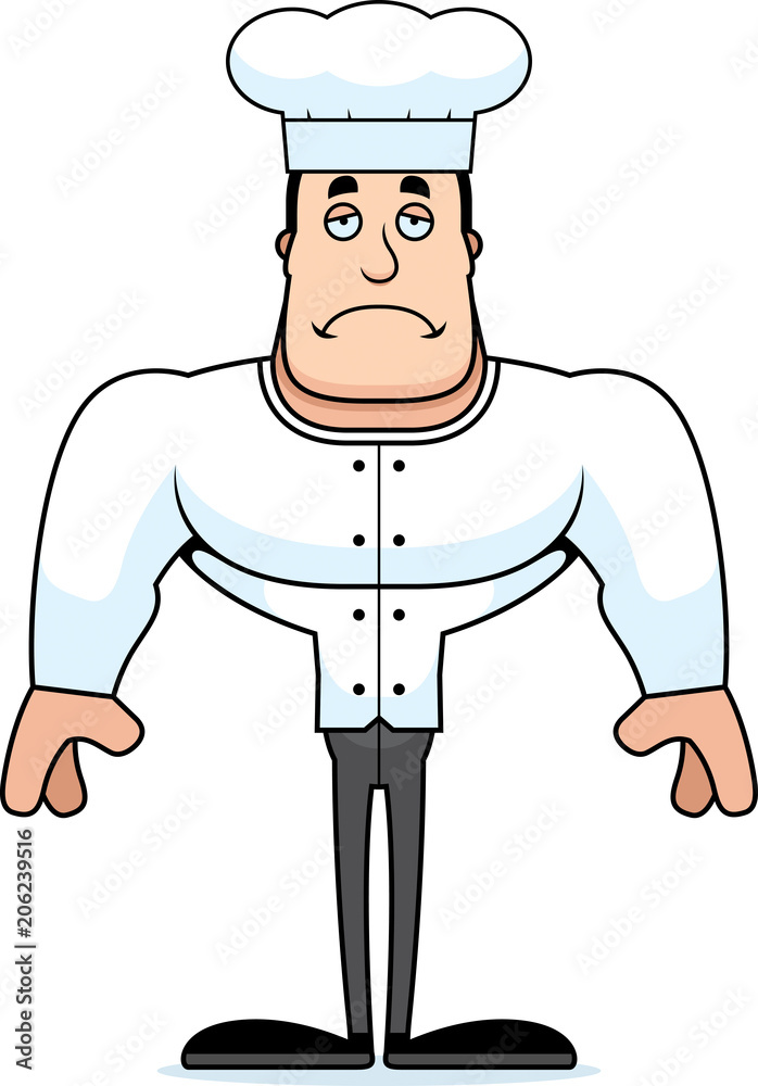 Cartoon Sad Chef Stock Vector | Adobe Stock